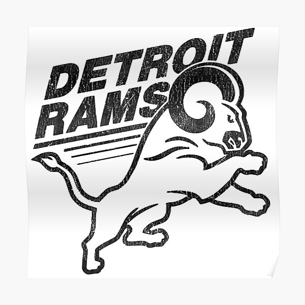 "Detroit Rams" Poster for Sale by reavessarah | Redbubble