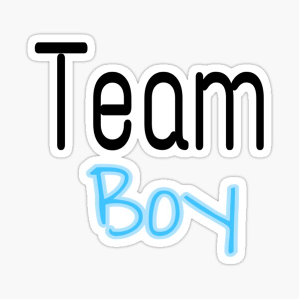 Pegatina «Fiesta de revelación de género de Team Boy Camiseta clásica ...