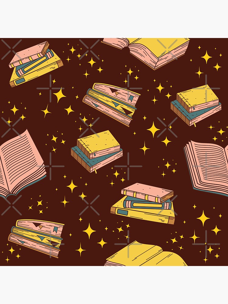 "Books and Blink Pattern" Sticker by Classicasa | Redbubble