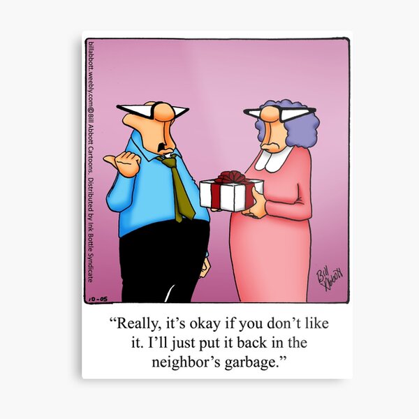 "Funny "Spectickles" Birthday Cartoon" Metal Print for Sale by ...