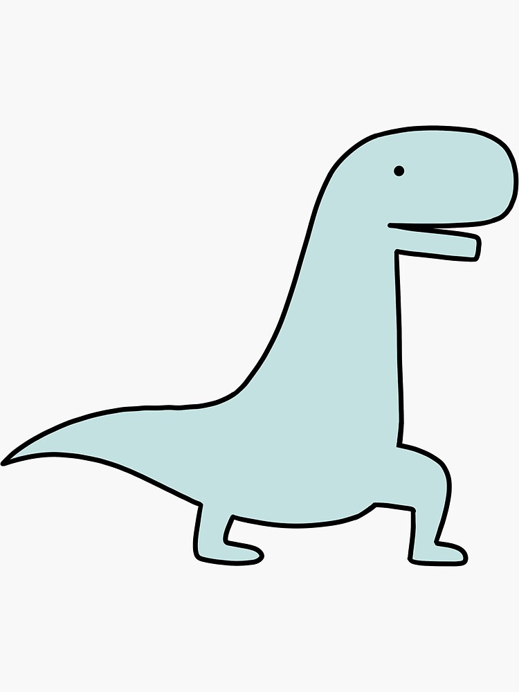 "Blue dino" Sticker by stickersbyheidi | Redbubble