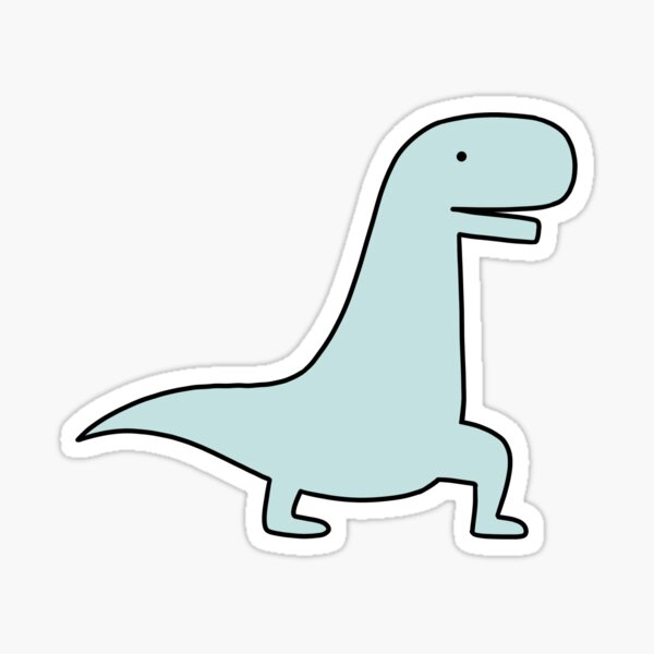"Blue dino" Sticker by stickersbyheidi | Redbubble