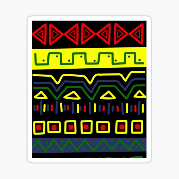 "African Tribal Pattern-Black African Pride" Sticker by besuryex3m ...