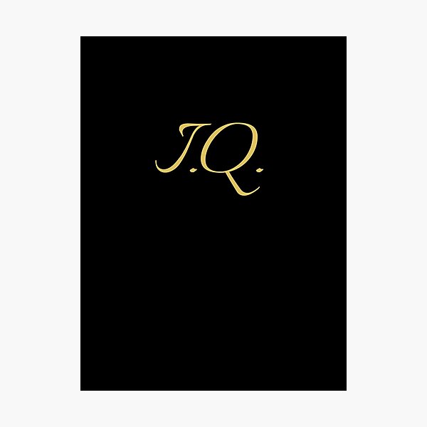 Lámina fotográfica «Iniciales IQ | Letras de oro | Regalos ...