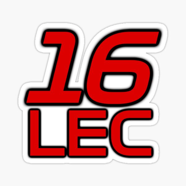 "Formula 1 2022 Charles Leclerc Number 16 Initials" Sticker by ...