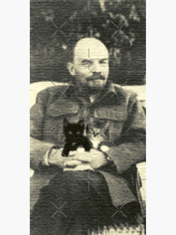 "Lenin And Cat" Sticker by MargotFord | Redbubble