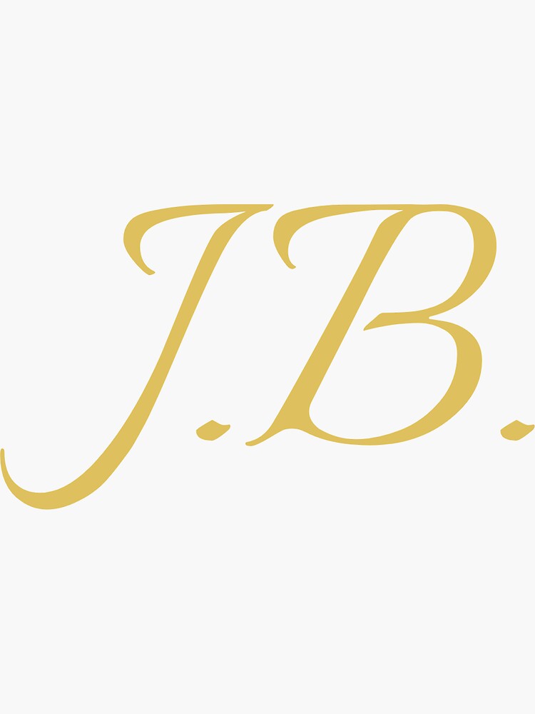 "JB Initials | Gold Lettering | Personalised Gifts" Sticker by ...