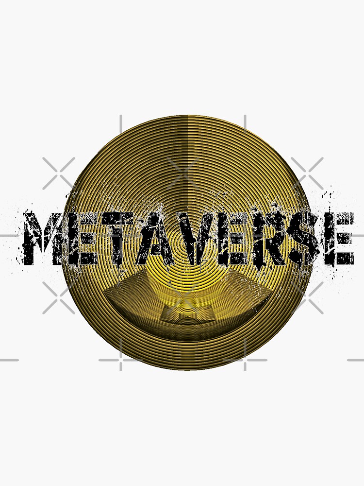 "Metaverse Millionaire Liquid Gold Sacred Geometry 3D " Sticker for ...