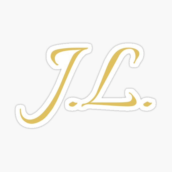 "JL Initials | Gold Lettering | Personalised Gifts" Sticker by ...