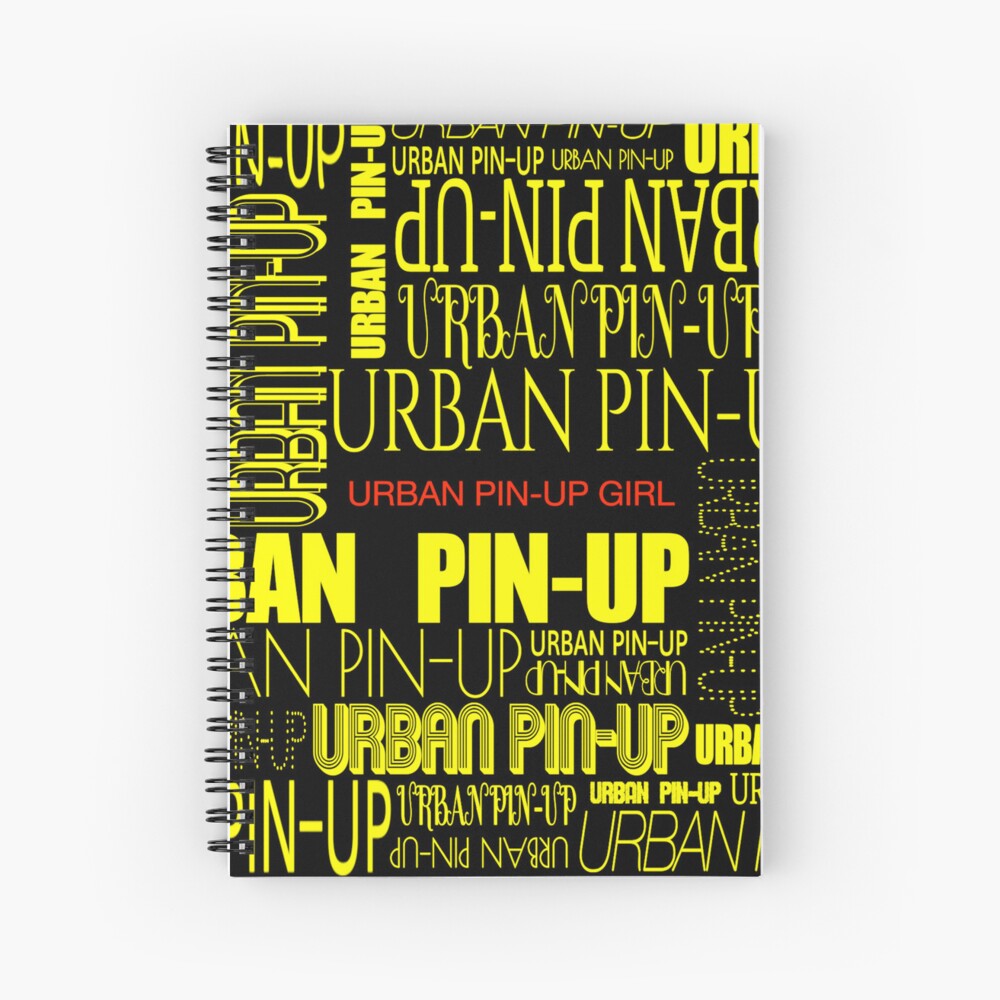 " 40's Vintage Yellow/Black & Red "Urban Pin-up Girl" design is made ...