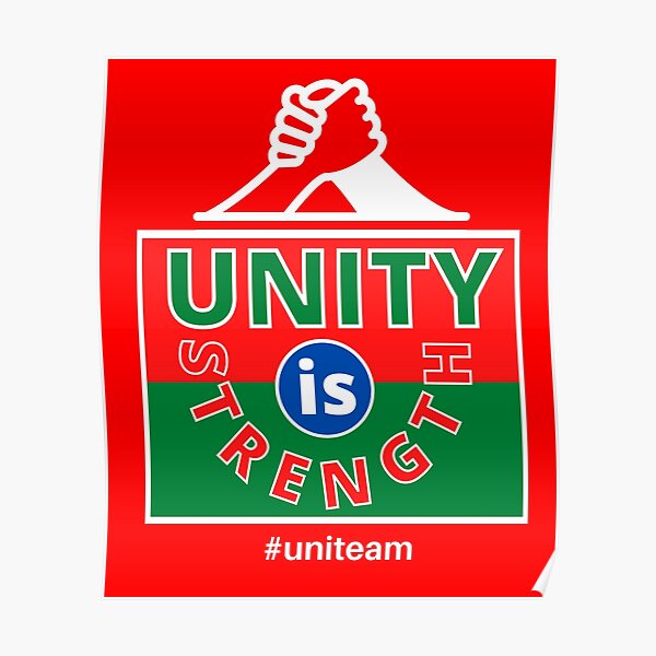 "Unity is Strength" Poster for Sale by mytotesare | Redbubble