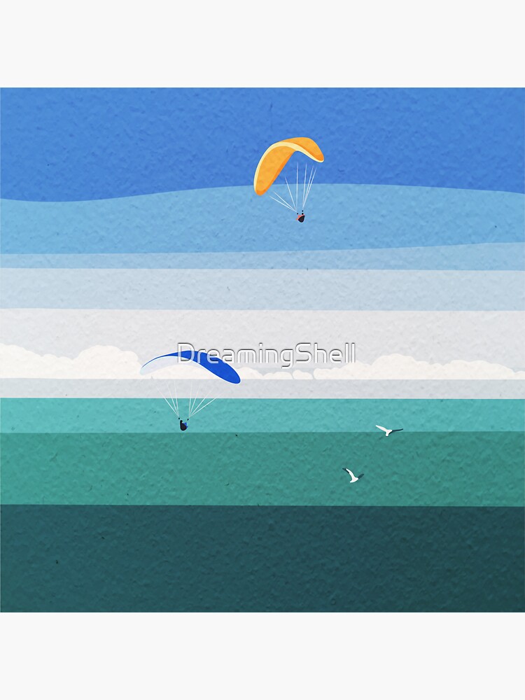 "Flying over the English channel - Vol au dessus de la Manche" Sticker ...