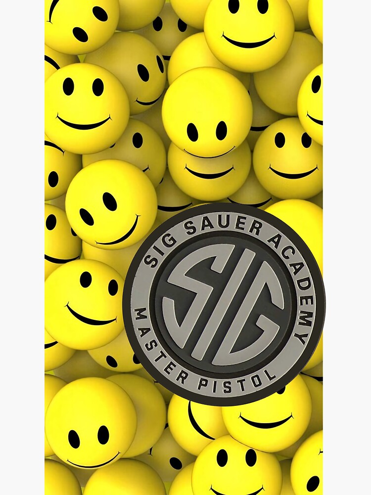 "SIG Happy Emoji logo USPSA UKPSA GUN 3GUNS Funny Gun Military Firearm ...