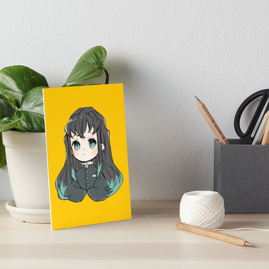 "Kawaii Muichiro Anime Cartoon Character" Art Board Print by 90sClassic ...