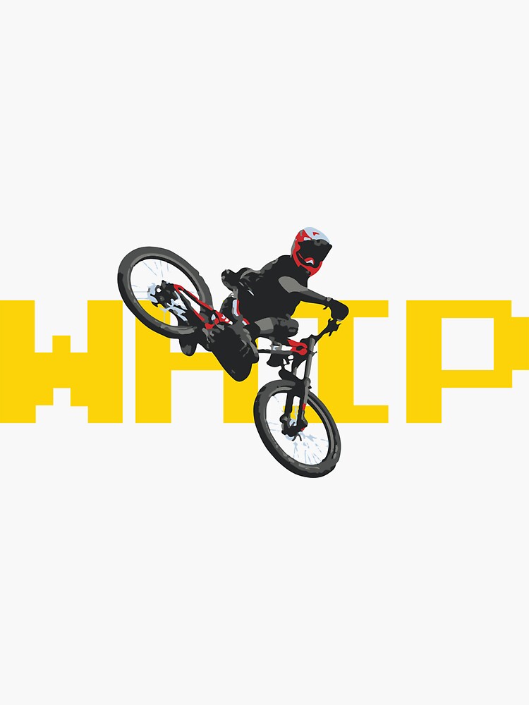 "Whip DH Enduro Mtb Downhill Bike illustration mountain bikes" Sticker ...
