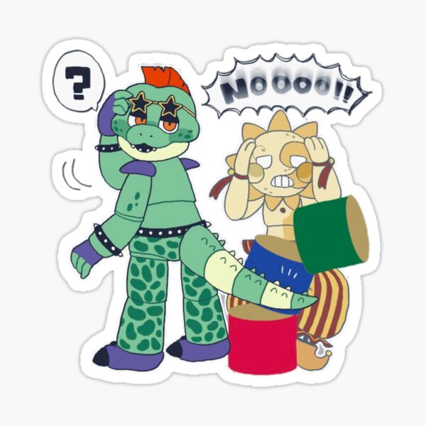 "Montgomery Gator Fnaf Monty" Sticker for Sale by Bellla-m | Redbubble
