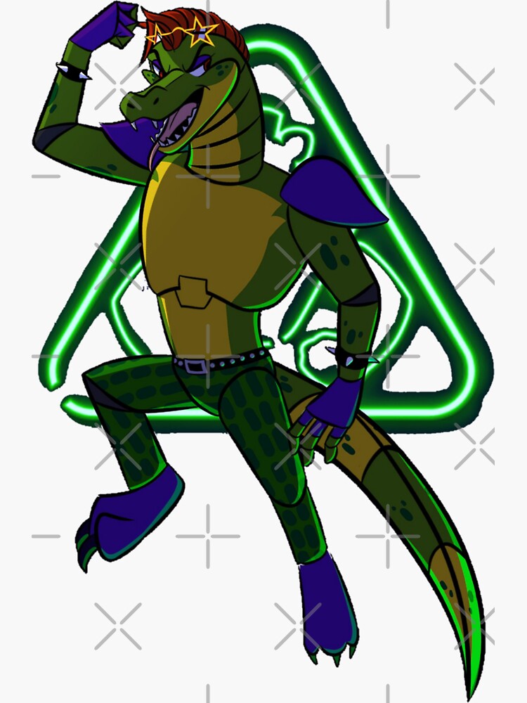 "Montgomery Gator Fnaf Monty" Sticker for Sale by Bellla-m | Redbubble