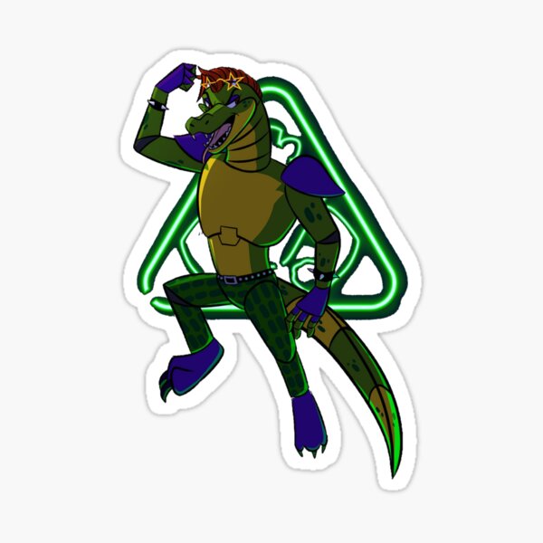 "Montgomery Gator Fnaf Monty" Sticker for Sale by Bellla-m | Redbubble