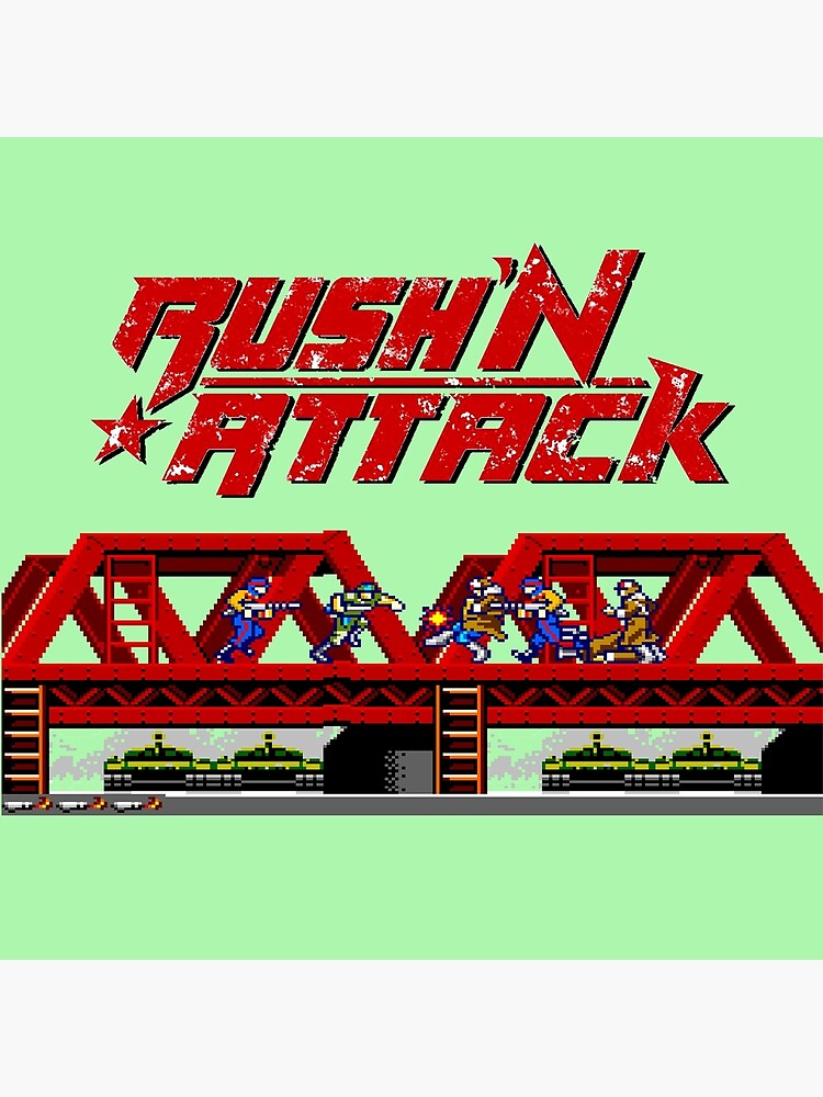 "RETRO ARCADE GREEN BERET - RUSH N ATTACK - PIXEL ART" Art Print for ...