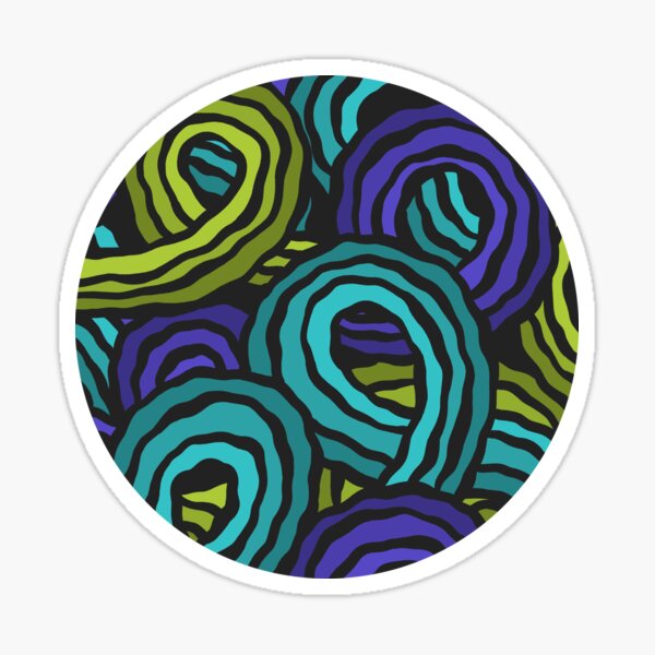 "Colors in loop" Sticker for Sale by theartlines | Redbubble