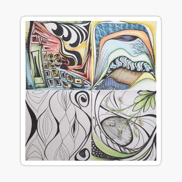 "Abstract Quadrant " Sticker by Annisabeldesign | Redbubble