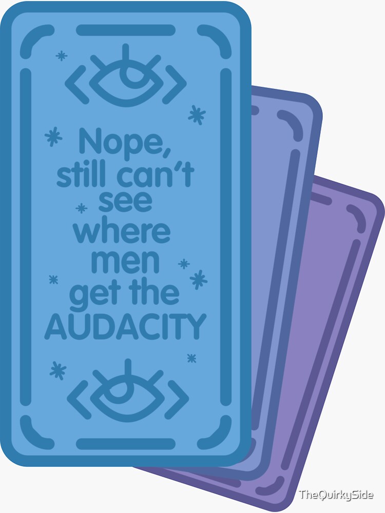 "Cards - THE AUDACITY " Sticker by TheQuirkySide | Redbubble