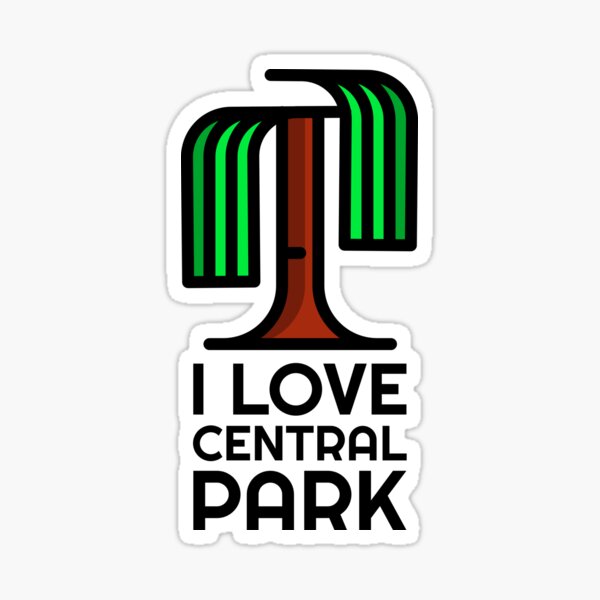 "I Love Central Park" Sticker by Discendo | Redbubble