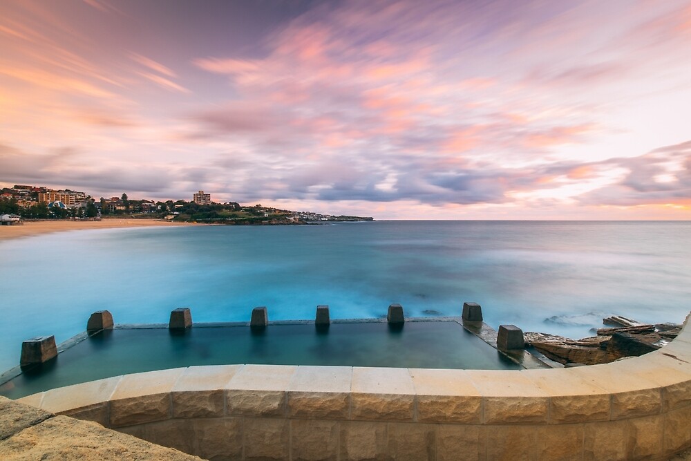 "Coogee Ocean Pool Sunrise" by blentley | Redbubble