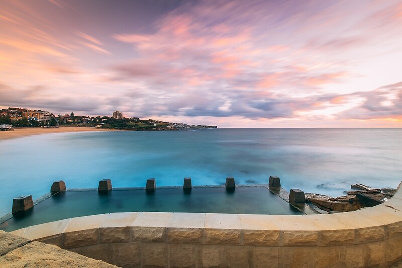 "Coogee Ocean Pool Sunrise" by blentley | Redbubble