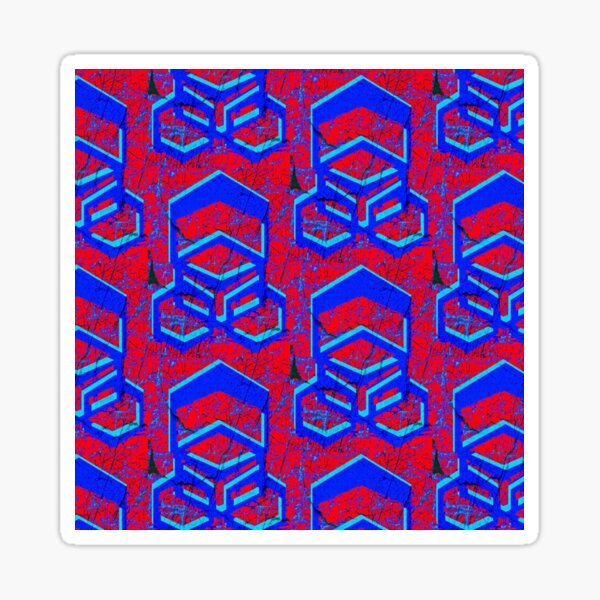 "Blue Quadrant " Sticker by Annisabeldesign | Redbubble