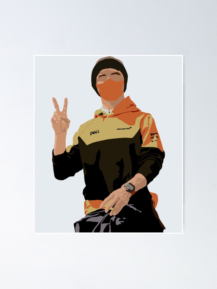 "F1 Lando Norris Peace Sign " Poster for Sale by Annisabeldesign ...