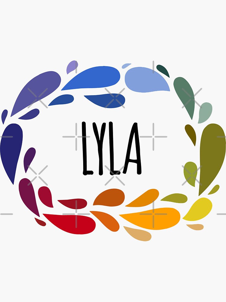 "Lyla Name Cute Colorful Gift Named Lyla" Sticker by kindxinn | Redbubble