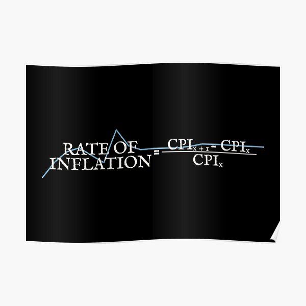 "Rate Of Inflation Formula Graph Design" Poster for Sale by TrulyEpoque ...