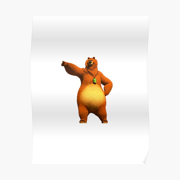 "Grizzy and the lemmings funny happy cartoon cute wow sticker" Poster ...