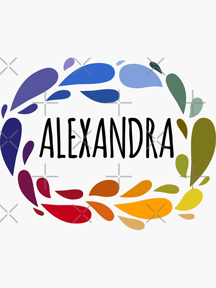 "Alexandra Name Cute Colorful Gift Named Alexandra" Sticker for Sale by ...