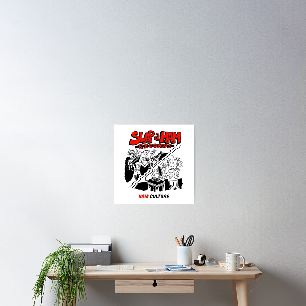 "Slap a Ham records" Poster by NeonLucifer | Redbubble