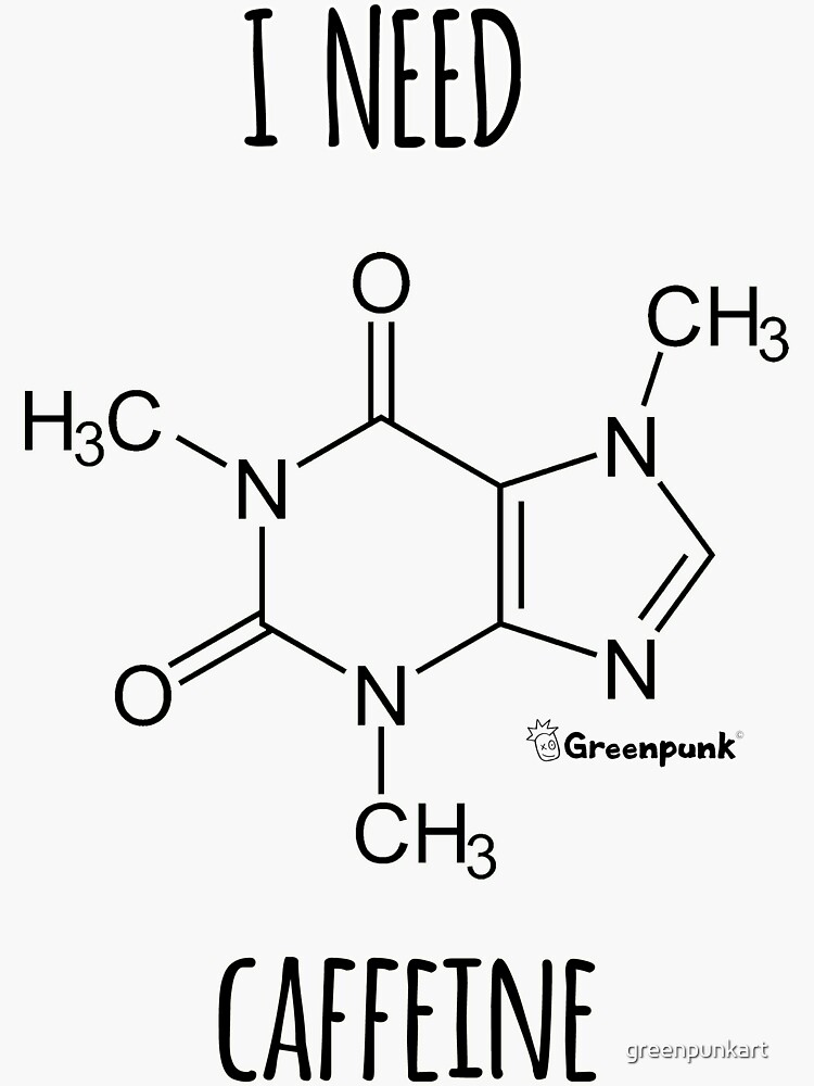 "Caffeine" Sticker for Sale by greenpunkart | Redbubble