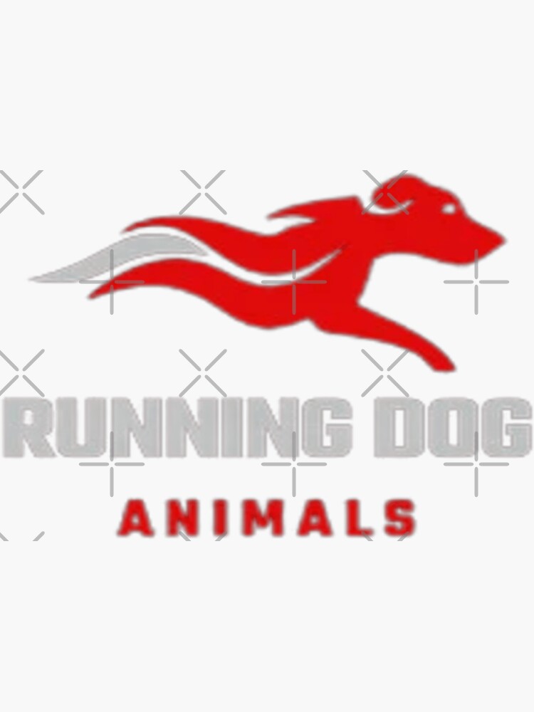 "fun running dog logo" Sticker by Unique7design | Redbubble