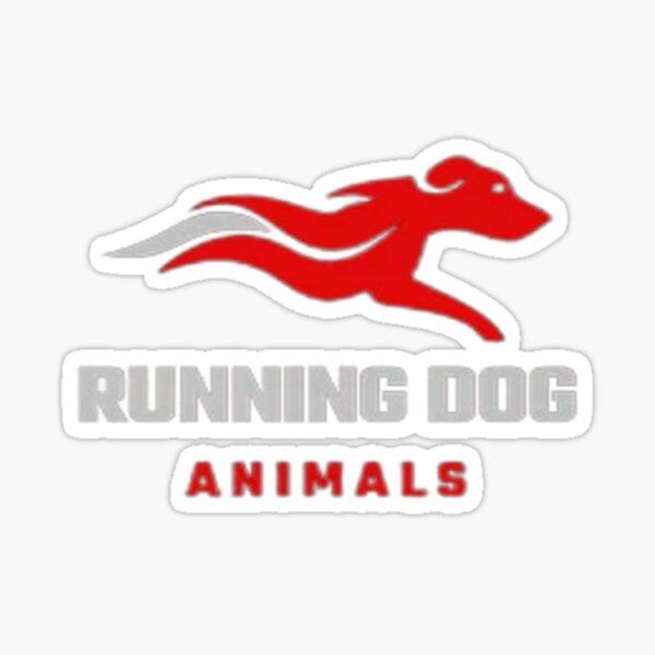 "fun running dog logo" Sticker by Unique7design | Redbubble