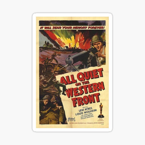 "All Quiet on the Western Front Movie Poster" Sticker by ...