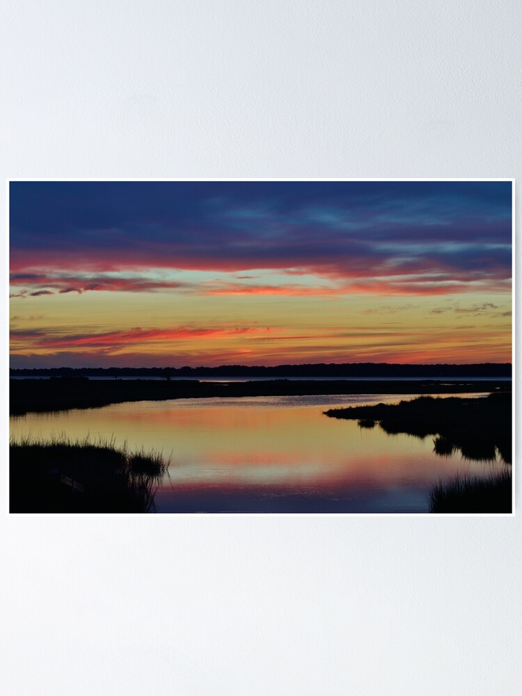 "Sunset Marsh" Poster by BeachBumPics | Redbubble