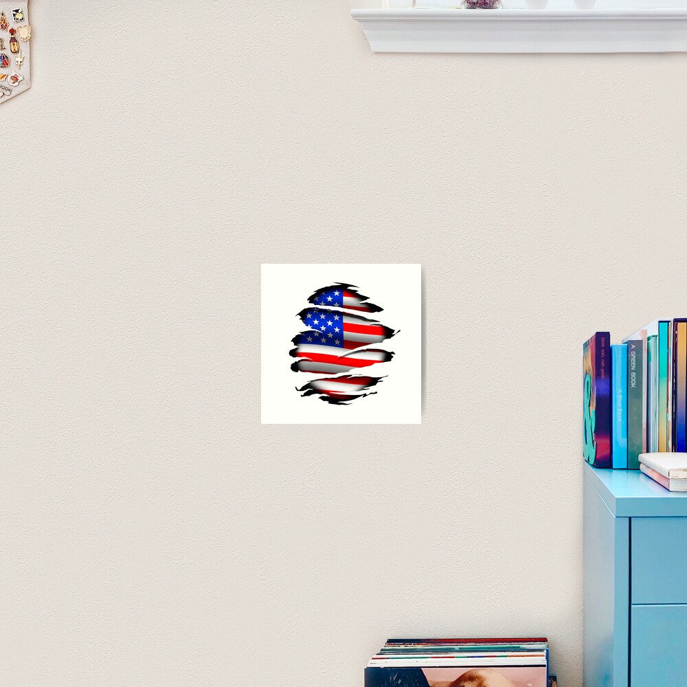 "United States - USA - Torn Flag - Tattoo" Poster by WdiCreative ...