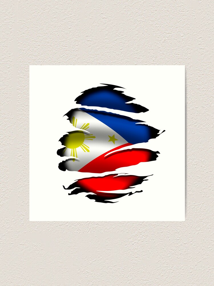"Philippines - Philippines - Torn Flag - Tattoo" Art Print by ...