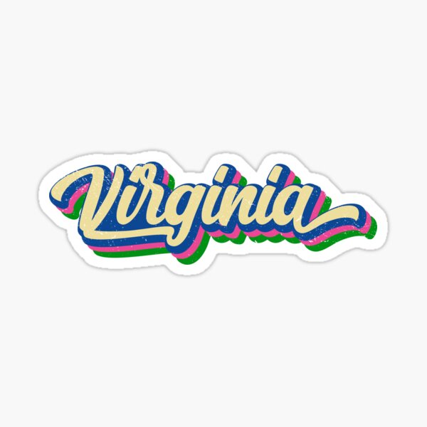 "Virginia, vintage worn look, Retro Design" Sticker for Sale by ...