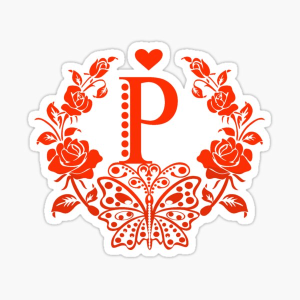 "First Letter Name P" Sticker for Sale by LaJoieDeLiving | Redbubble