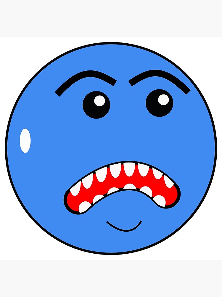 "Mr Angry Blue Ball" Poster for Sale by julianlab | Redbubble