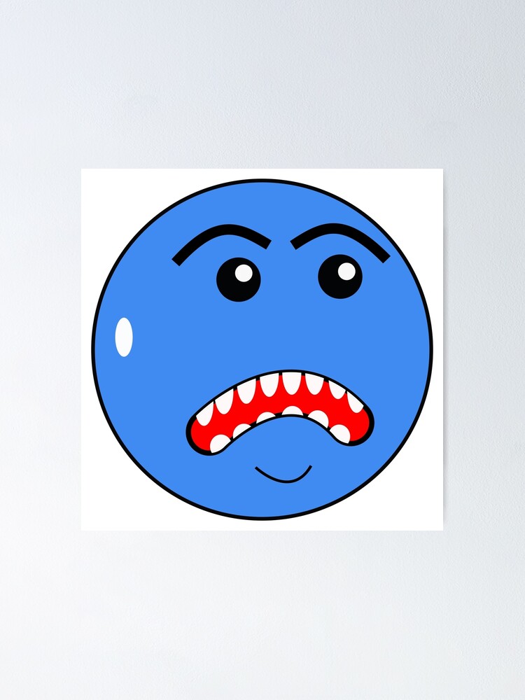 "Mr Angry Blue Ball" Poster for Sale by julianlab | Redbubble