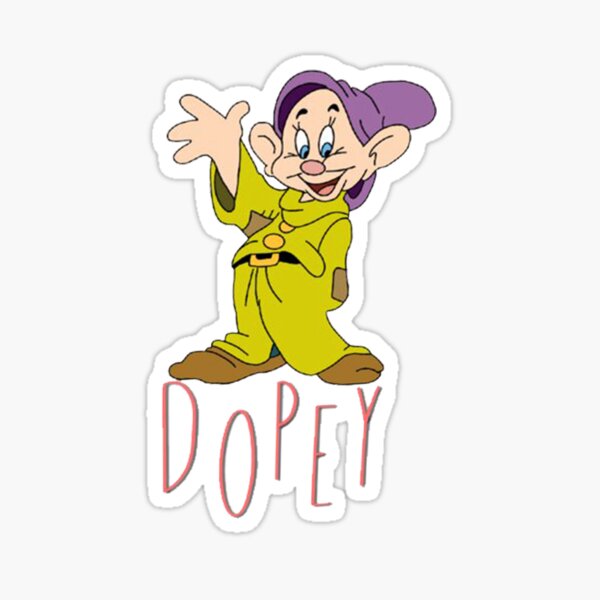 "Dopey one of the famous movie characters" Sticker by AbigailSinclair ...
