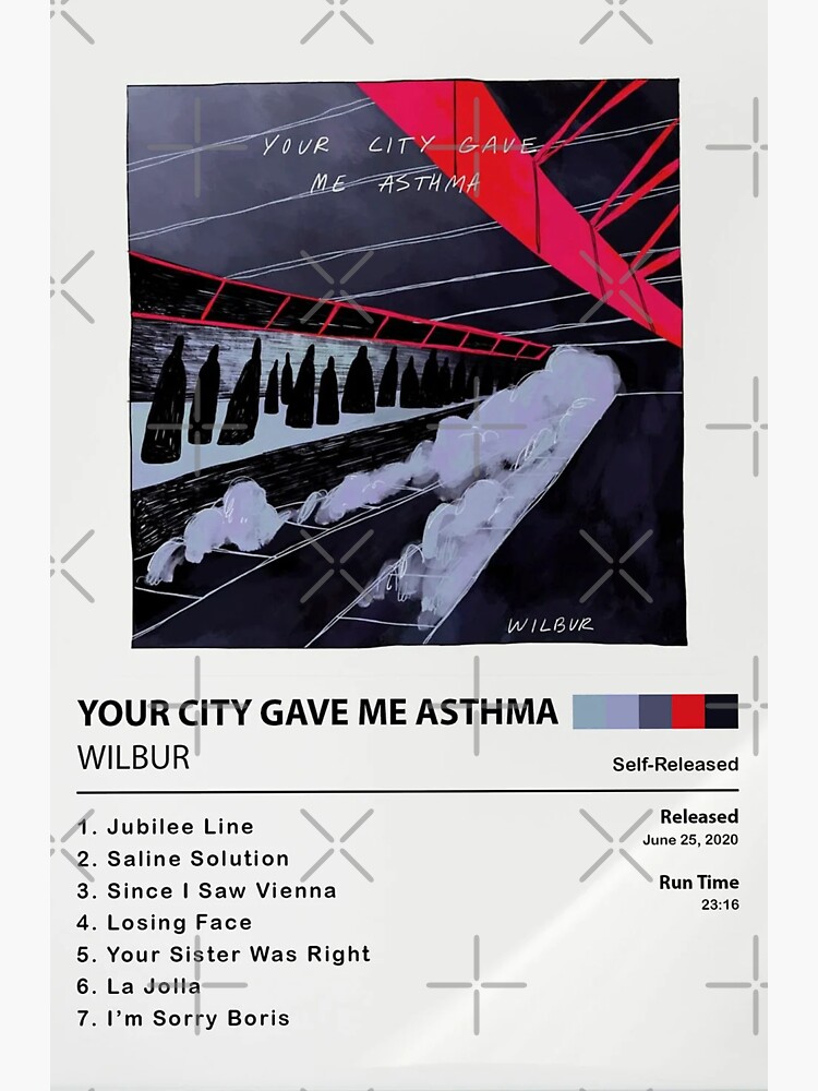 "Wilbur Soot collections, Your City Gave Me Asthma Album" Sticker for ...