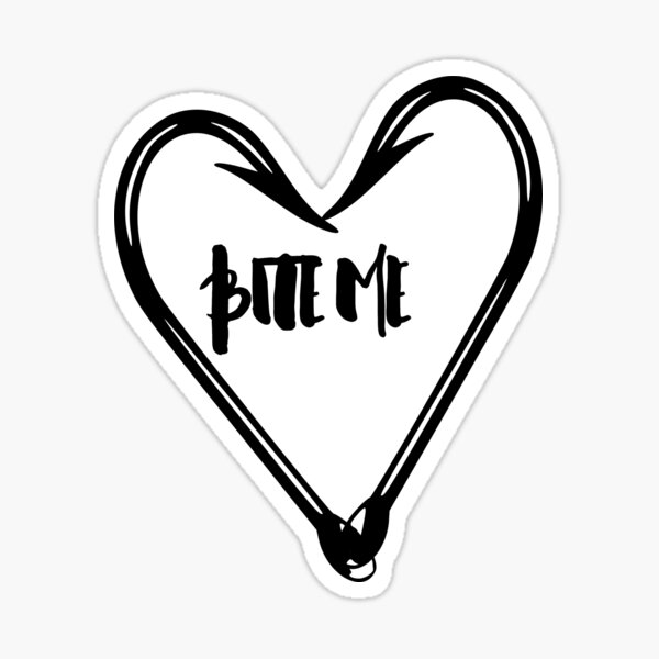 "bite me" Sticker for Sale by gphteam | Redbubble